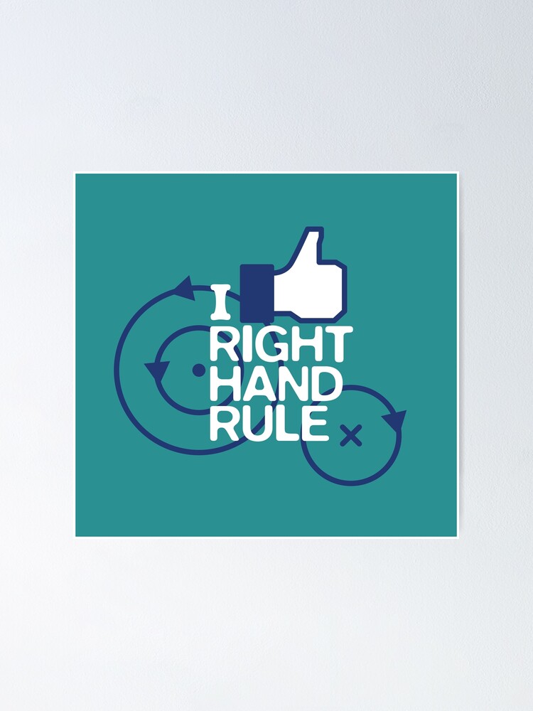"Right hand rule" Poster by puratura | Redbubble