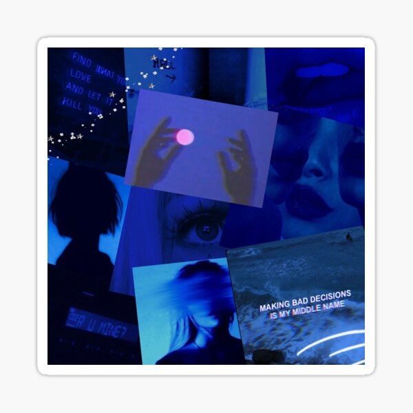 "Blue Aesthetic Edit" Sticker for Sale by kyra8214 | Redbubble