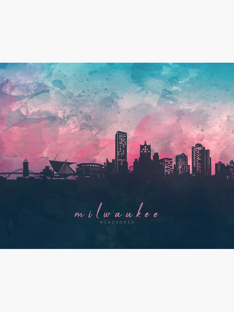 "milwaukee skyline" Sticker for Sale by BekimART2 | Redbubble