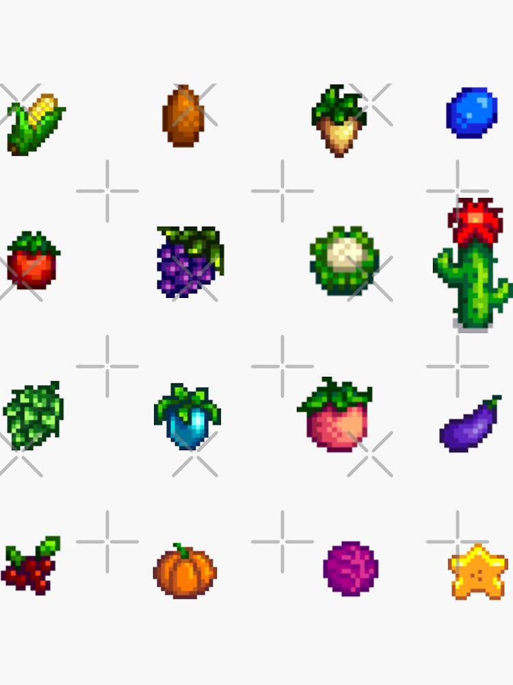 "Misc Pixel Crops" Sticker for Sale by lets-see | Redbubble