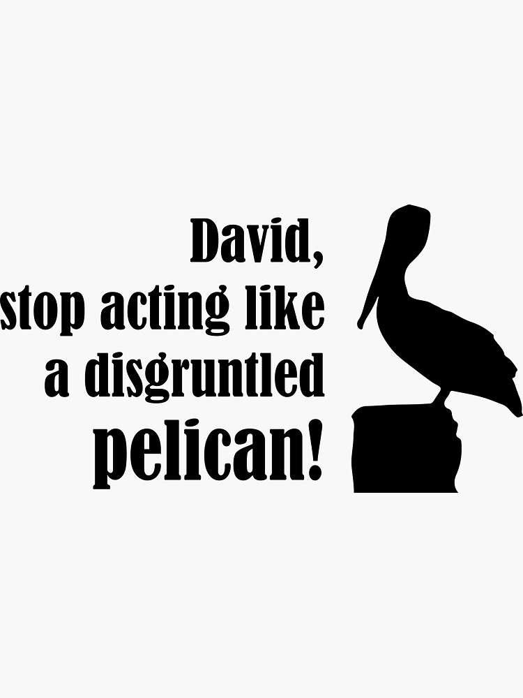 "David, Stop Acting Like a Disgruntled Pelican! - Schitts Creek - Moira ...