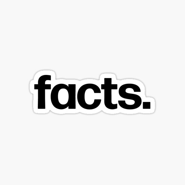 "facts sticker" Sticker for Sale by aubzt | Redbubble