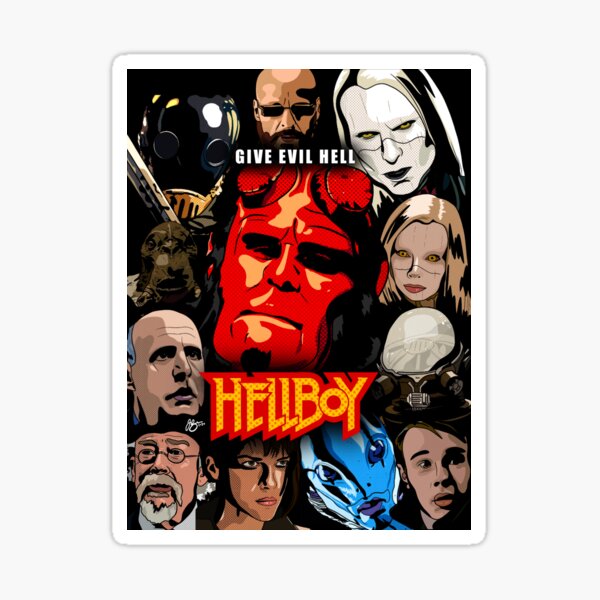 "Hellboy Pop Art" Sticker by Burritozilla | Redbubble