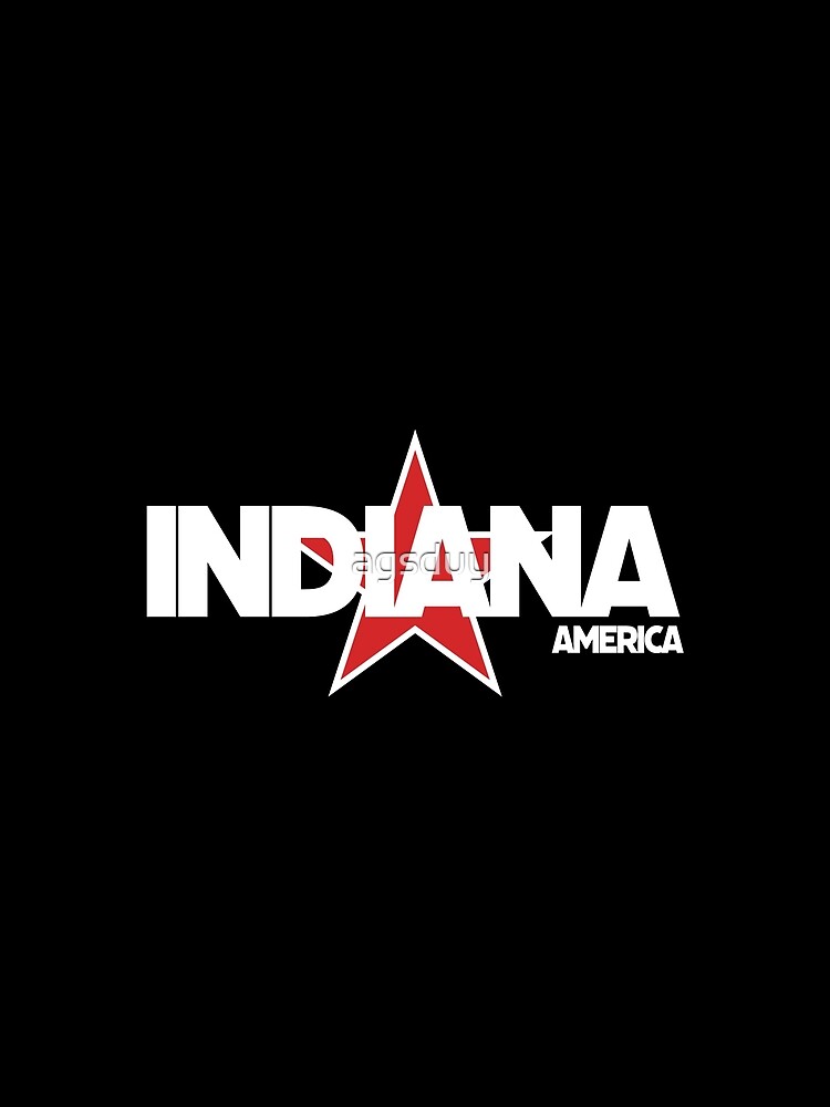 "Indiana - America including Red Star Background" by agsduy | Redbubble