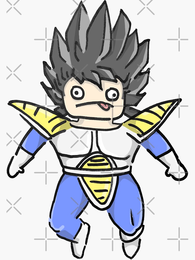 "Vegeta Derp" Sticker for Sale by Hamburgirl Art | Redbubble