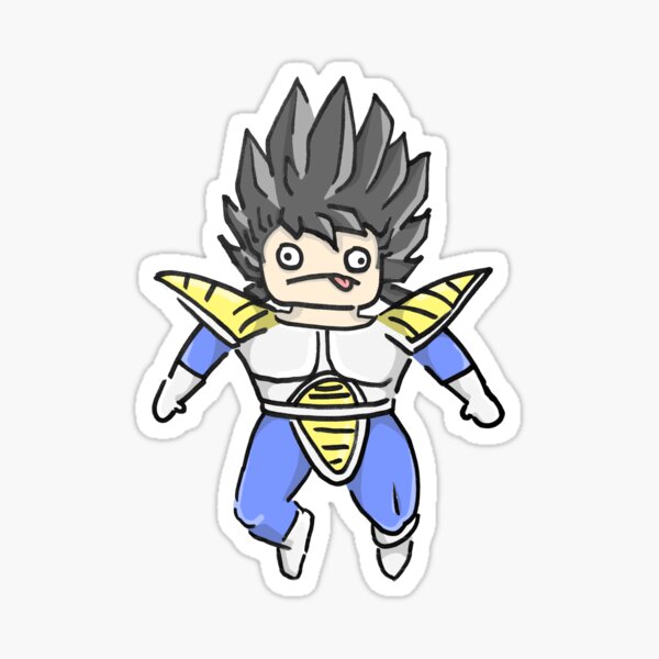 "Vegeta Derp" Sticker for Sale by Hamburgirl Art | Redbubble