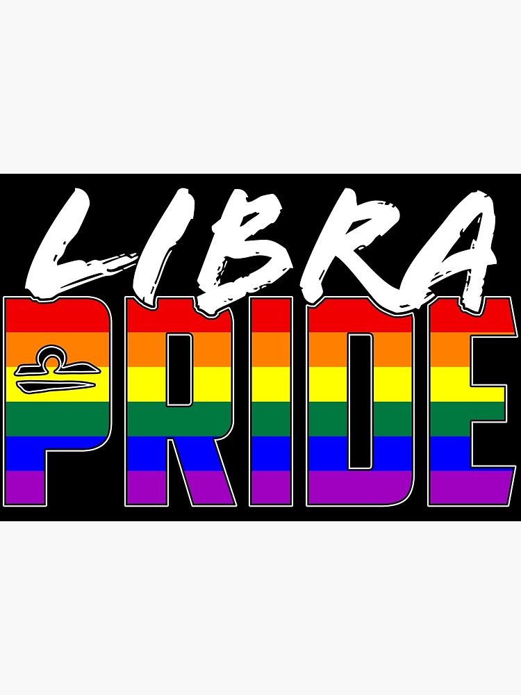 Lgbt Libra Pride Flag Zodiac Sign Poster For Sale By Valador Redbubble