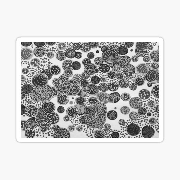 "Doodle dots black and white" Sticker for Sale by lgardine1 | Redbubble