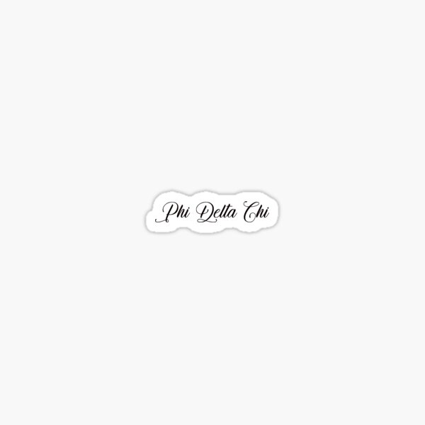 "Phi Delta Chi Cursive " Sticker by GoldenZodiac | Redbubble