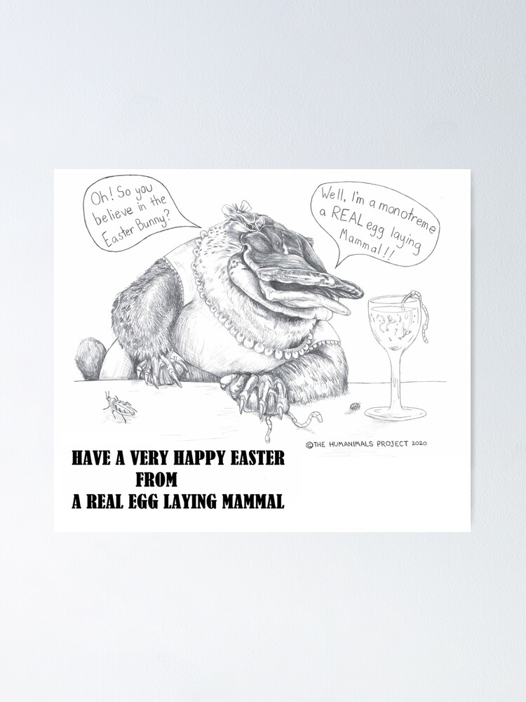 "Happy Easter Platypus" Poster by TheHumanimals | Redbubble