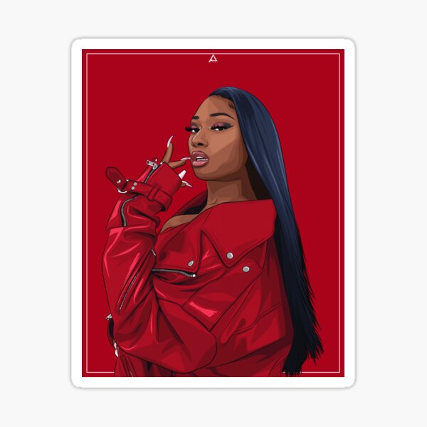 "Megan Thee stallion" Sticker for Sale by anjola91 | Redbubble