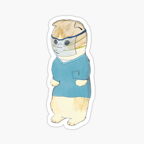 "Medic Cat" Sticker for Sale by GeorgeArts | Redbubble