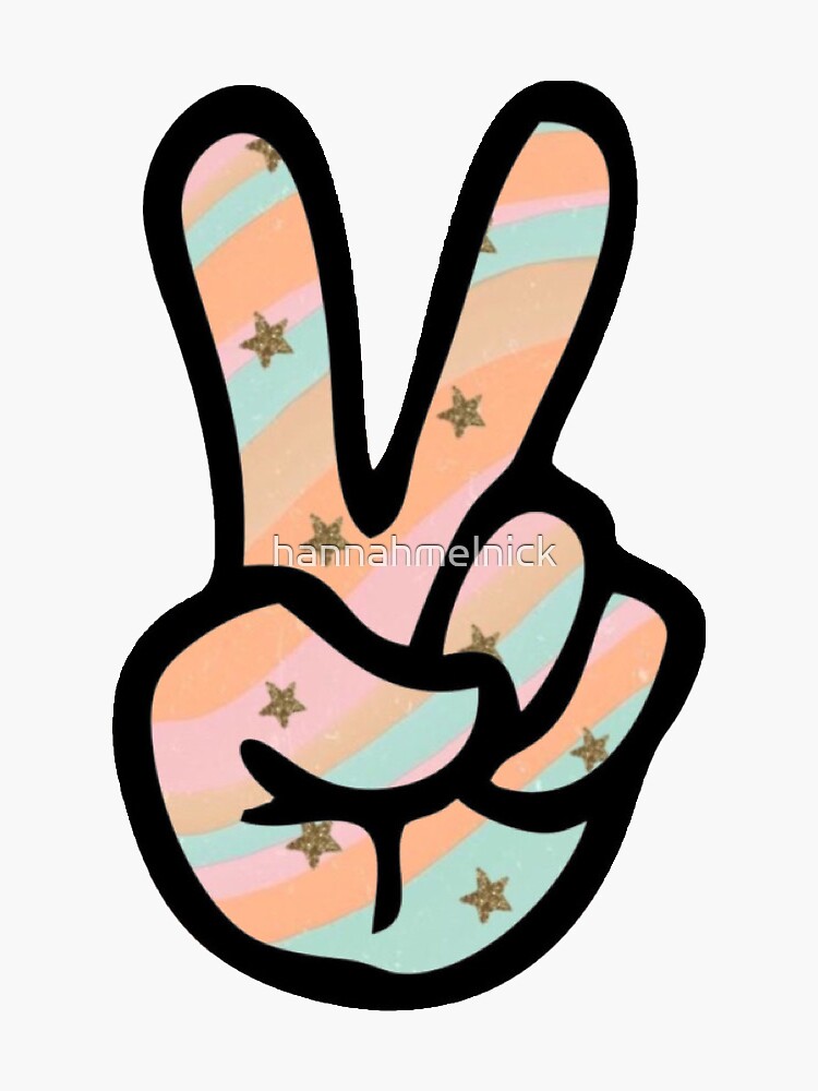 "Star and Stripes peace sign" Sticker by hannahmelnick | Redbubble