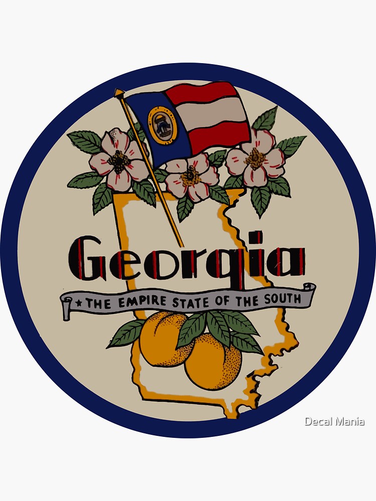 "Georgia Vintage Decal" Sticker for Sale by zsonn | Redbubble