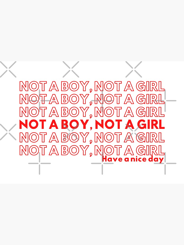 "Not a boy, not a girl" Sticker by AARW99 | Redbubble