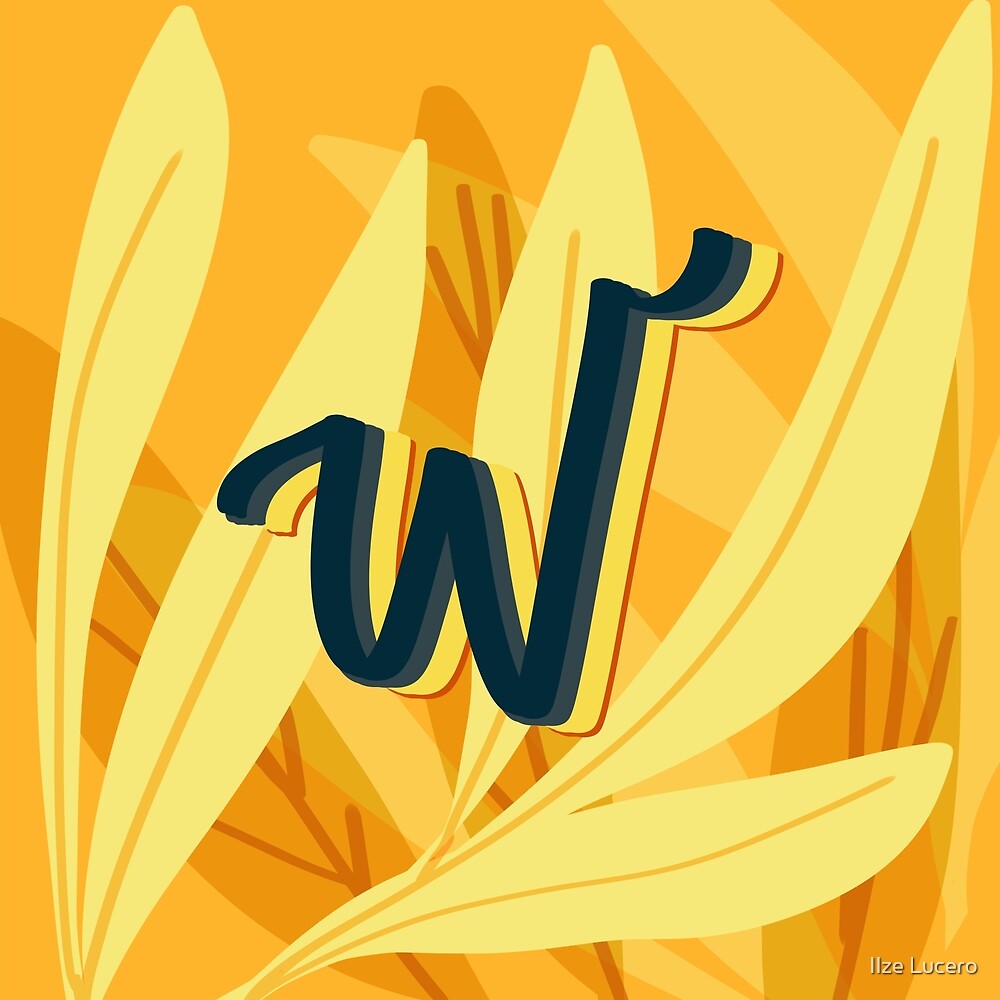 "W - creative monogram scripted lettering of letter w" by Ilze Lucero ...