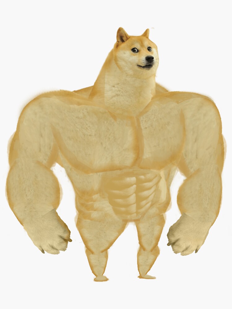 "wow strong shiba inu" Sticker for Sale by p0pculture3 | Redbubble