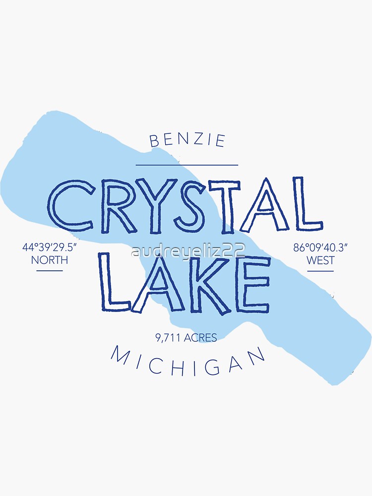 "Crystal Lake Michigan" Sticker for Sale by audreyeliz22 | Redbubble