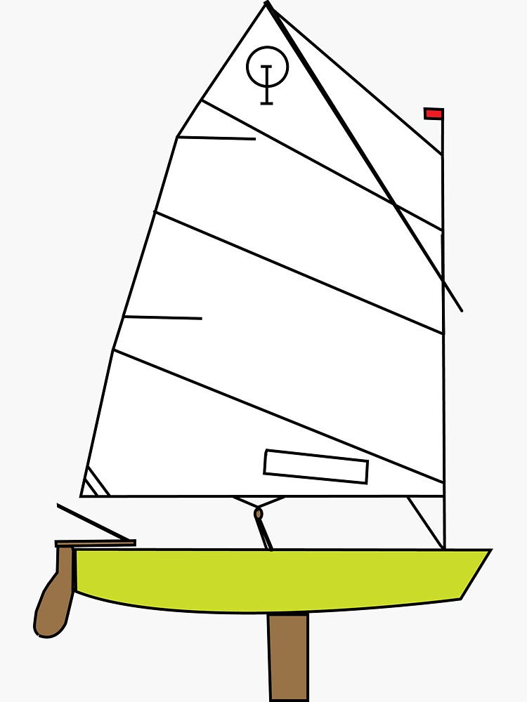 "Optimist Sailing Dinghy" Sticker for Sale by CHBB | Redbubble