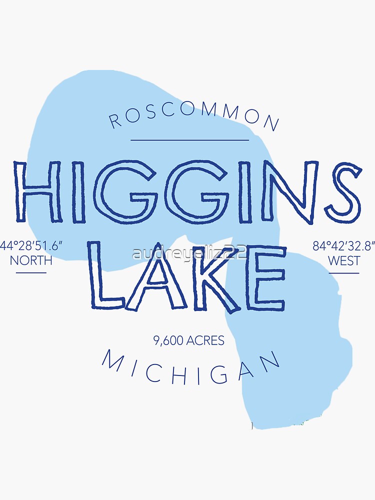 "Higgins Lake Michigan" Sticker for Sale by audreyeliz22 | Redbubble