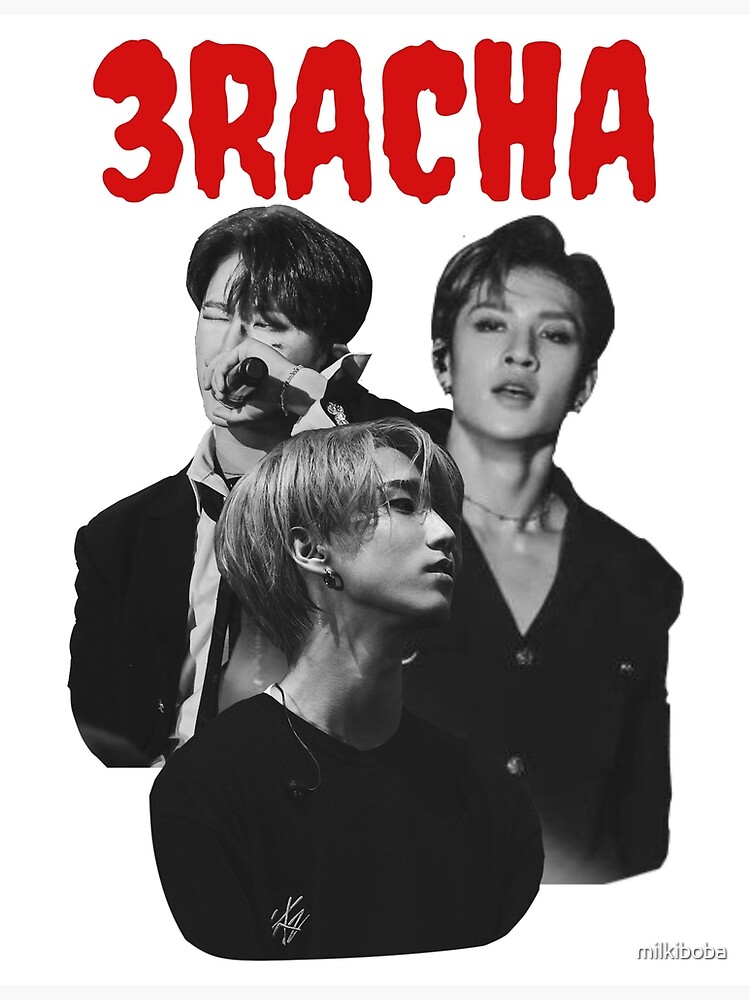 "3RACHA Stray Kids Graphic Bang Chan Seo Changbin Han Jisung" Poster by ...