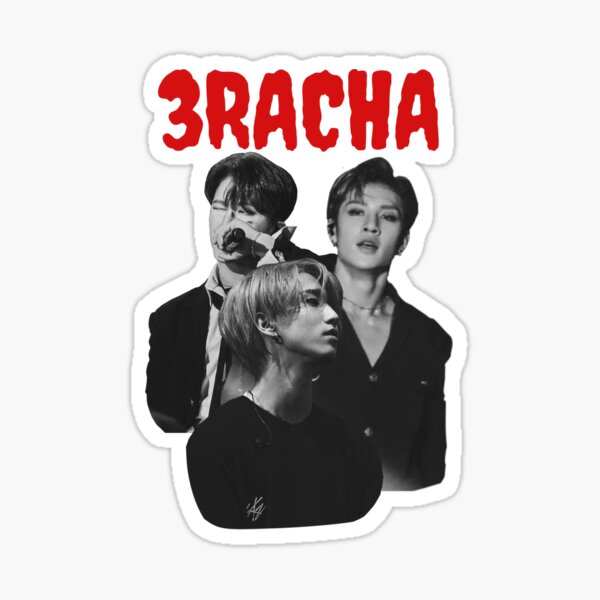 "3RACHA Stray Kids Graphic Bang Chan Seo Changbin Han Jisung" Sticker ...