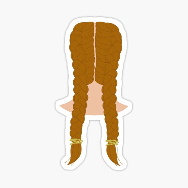"Caramel Braids Girl" Sticker for Sale by CreationsbyMica | Redbubble