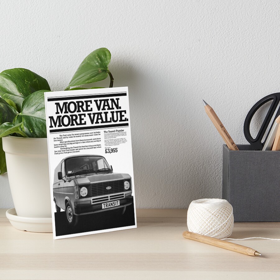 "FORD TRANSIT" Art Board Print by ThrowbackMotors | Redbubble