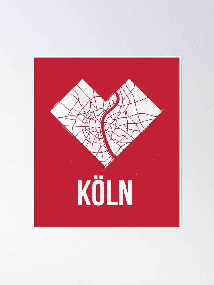 "Cologne map" Poster for Sale by Motivburg | Redbubble