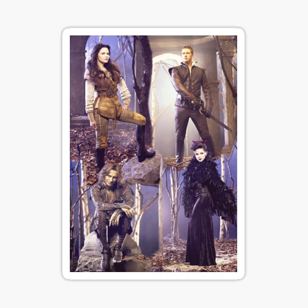 "once upon a time" Sticker by tatmaslany | Redbubble