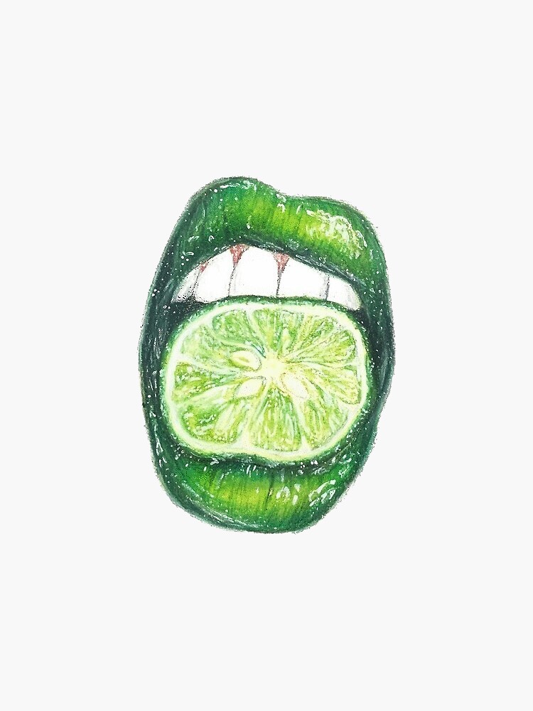 "Lime Lips" Sticker for Sale by eliizabeth21 | Redbubble