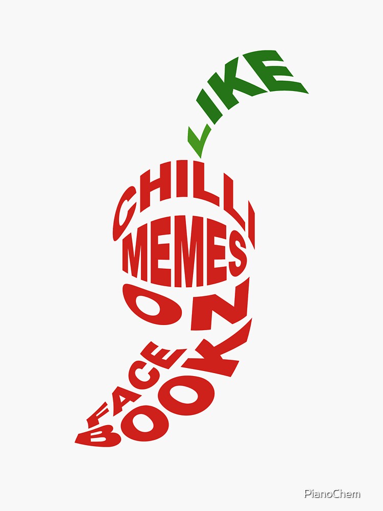 "Chilli Memes "Word Pepper"" Sticker for Sale by PianoChem | Redbubble