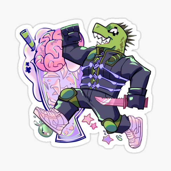 "Lizard Man go Stabby stabby" Sticker by Cartoonzy | Redbubble