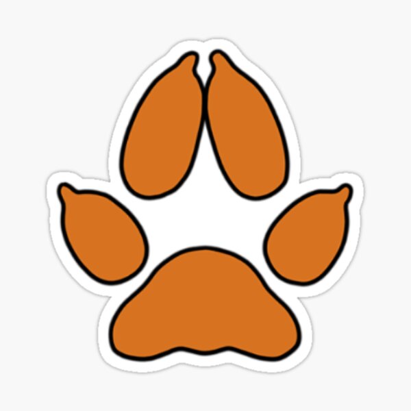 "Aftg fox paw print" Sticker for Sale by Corvitae | Redbubble