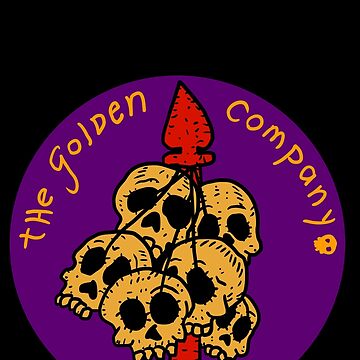 "golden company logo, got." Sticker for Sale by jjartanddrawing | Redbubble