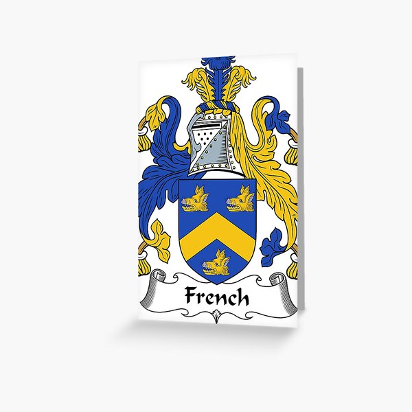 "French Coat of Arms / French Family Crest" Greeting Card for Sale by ...