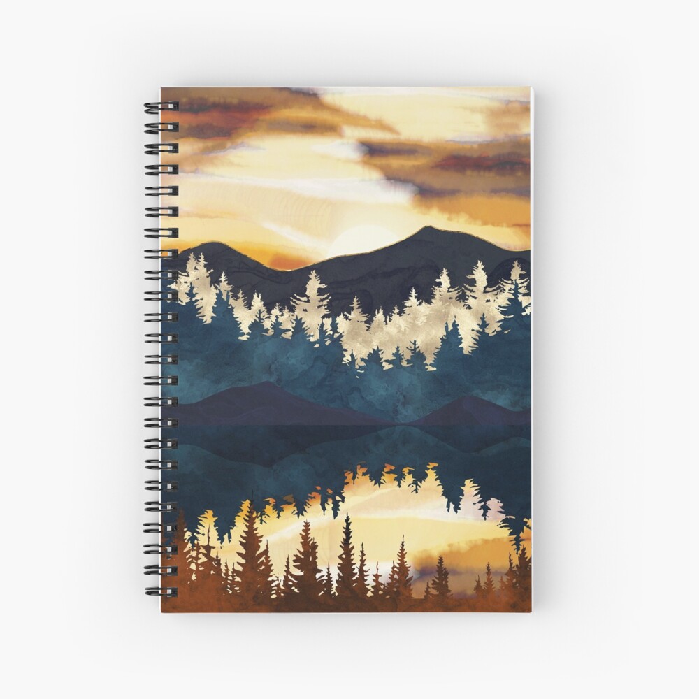 "Fall Sunset" Spiral Notebook for Sale by spacefrogdesign | Redbubble