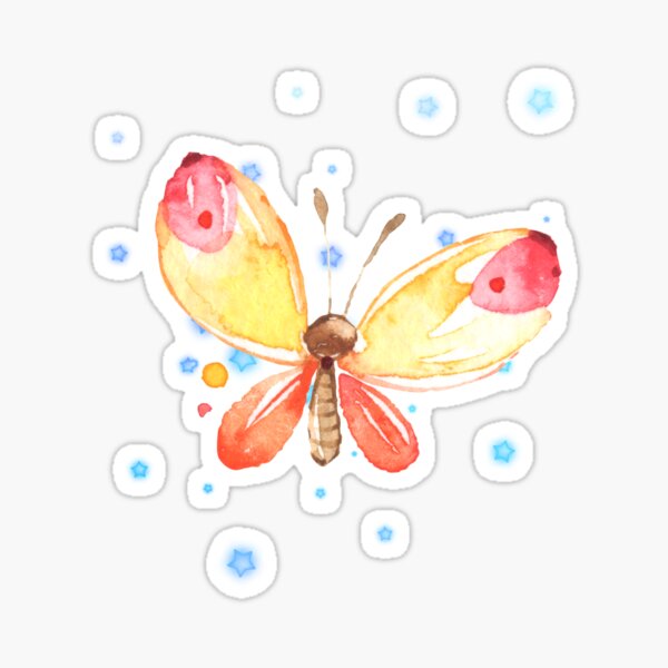 "Cute Butterfly Design" Sticker for Sale by KitsunePrints | Redbubble