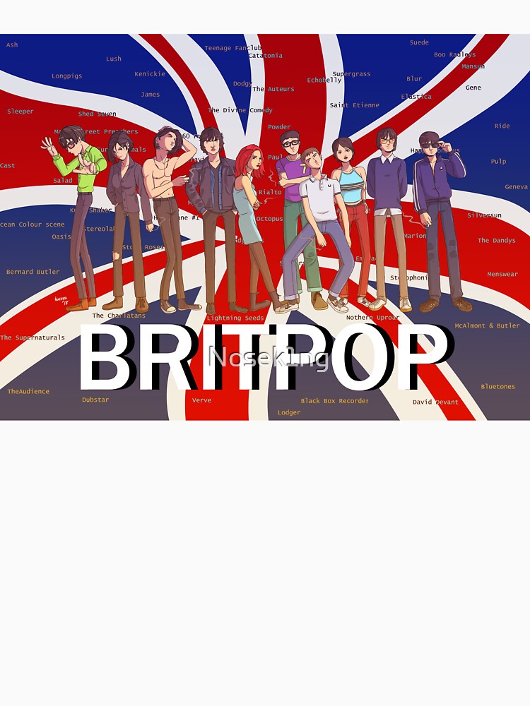 "Britpop: The Animated Series" Essential T-Shirt for Sale by Nosek1ng ...