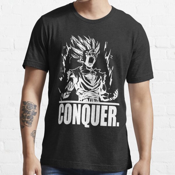"CONQUER" T-shirt for Sale by iamsuperultra | Redbubble | dragon ball z ...