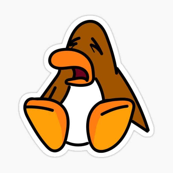 "crying club penguin :,(" Sticker for Sale by arcticsami | Redbubble