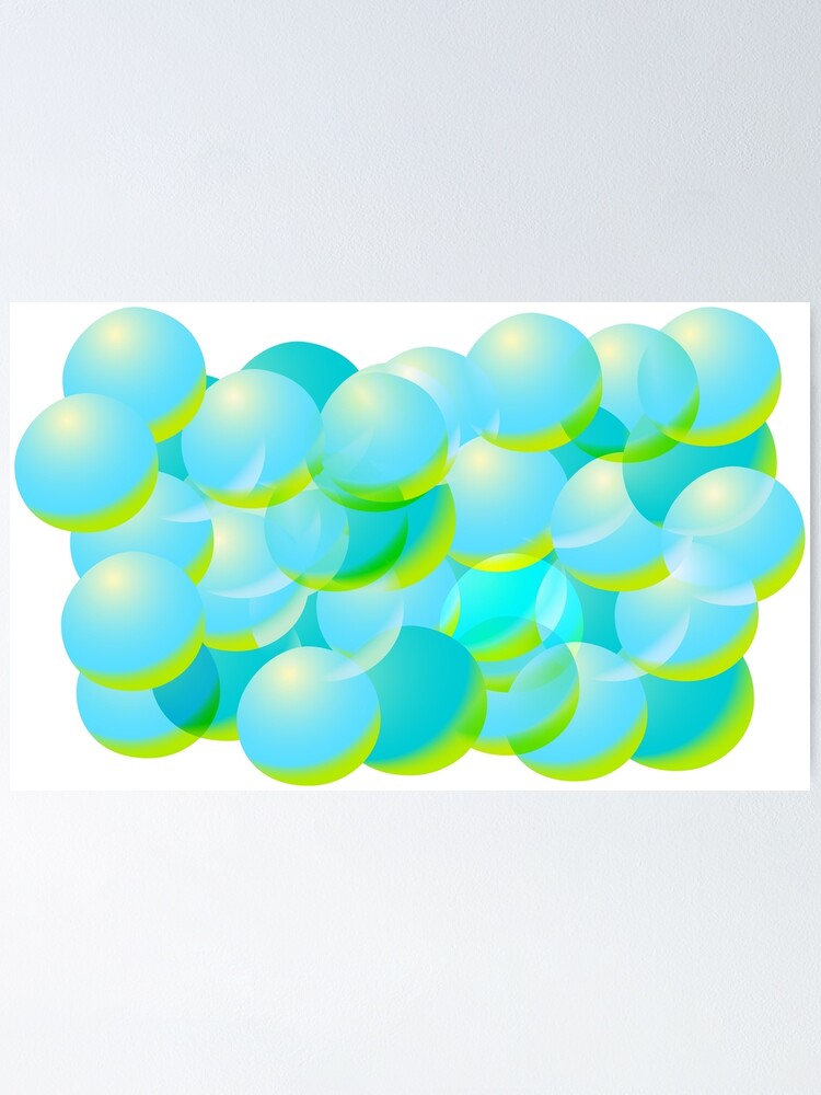 "blue bubbles" Poster by mic21 | Redbubble