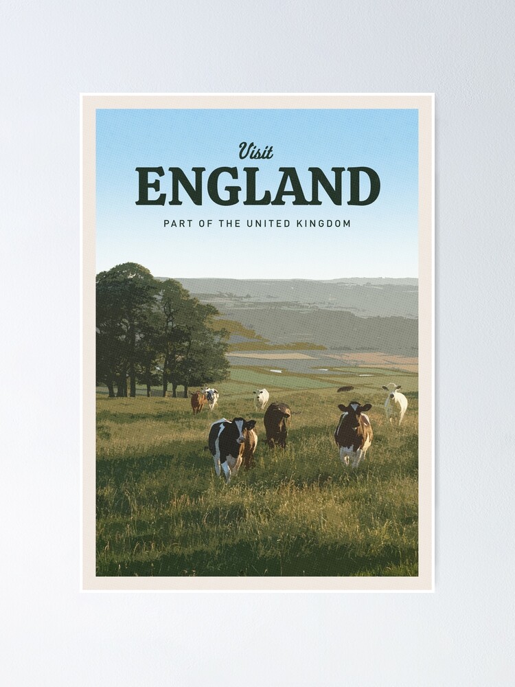 "Visit England" Poster for Sale by CallumGardiner | Redbubble