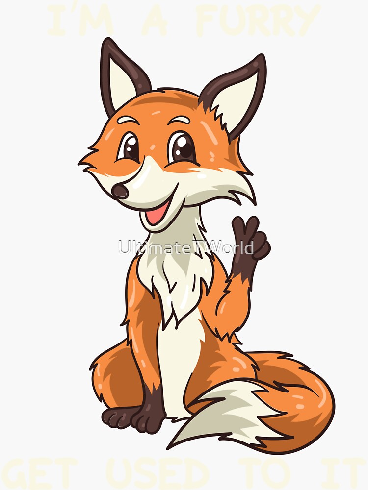 "Furry Fandom Fox Fursuit Festival Gift" Sticker for Sale by ...