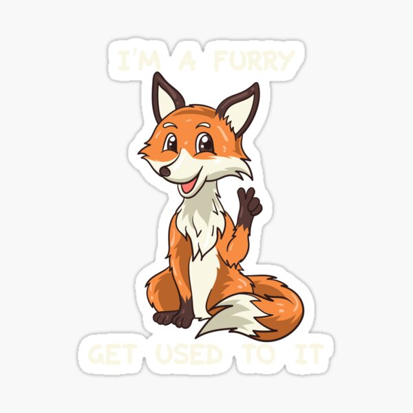 "Furry Fandom Fox Fursuit Festival Gift" Sticker for Sale by ...