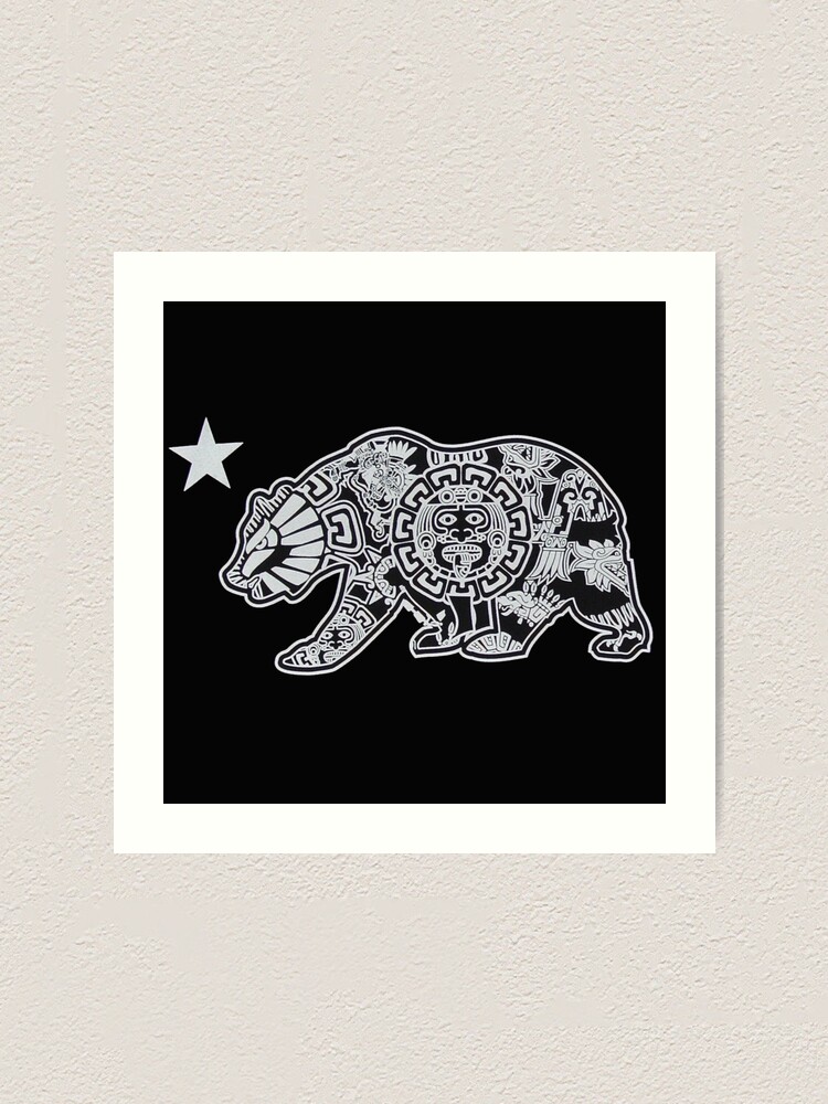 "AZTEC CALIFORNIA BEAR" Art Print for Sale by GetRight209 | Redbubble