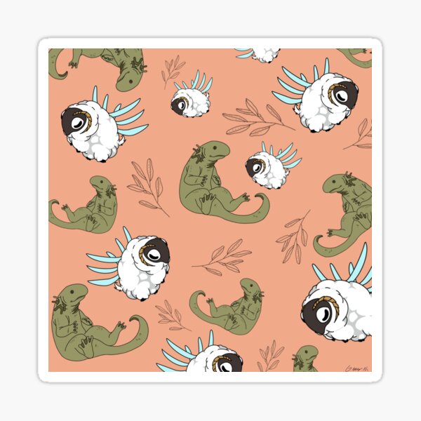 "Axolotl and Wooly Bug Ancient Magus Bride" Sticker for Sale by ...