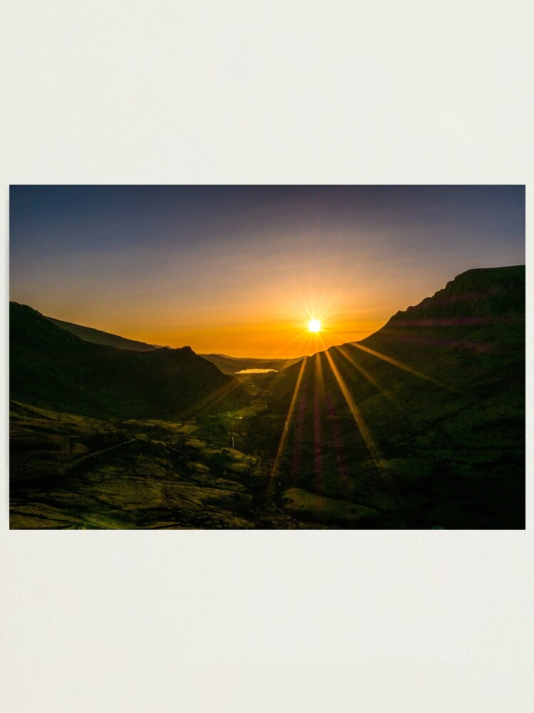 "Sunset over Dyffryn Nantlle" Photographic Print by DafyddEm | Redbubble