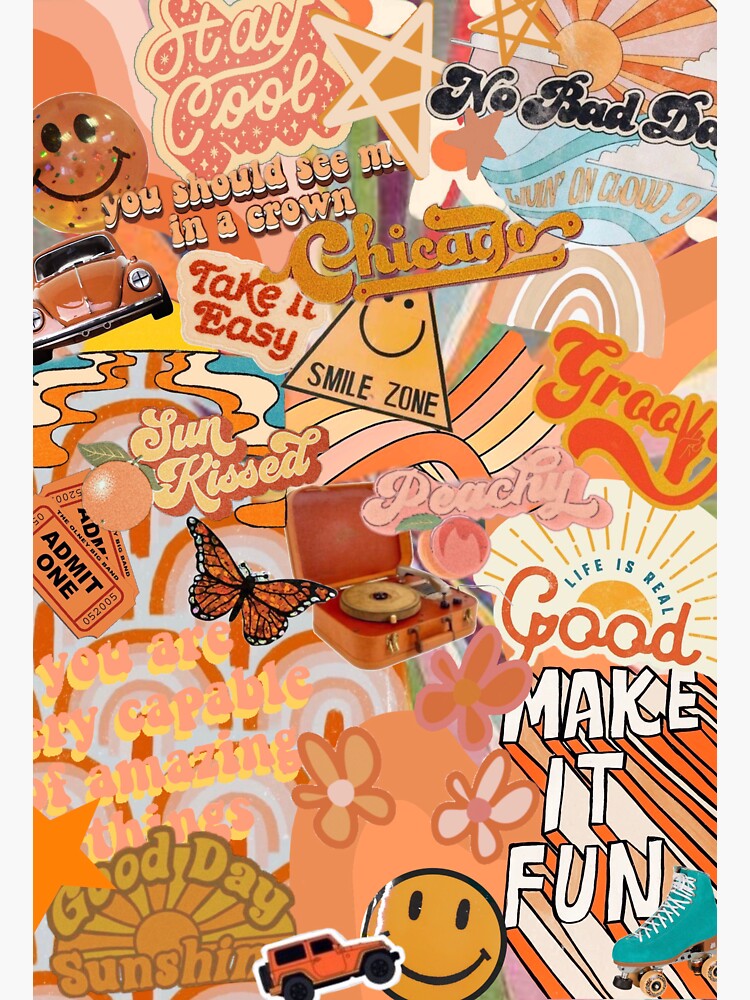 "VSCO vintage 80s collage" Sticker for Sale by madilynrrr | Redbubble