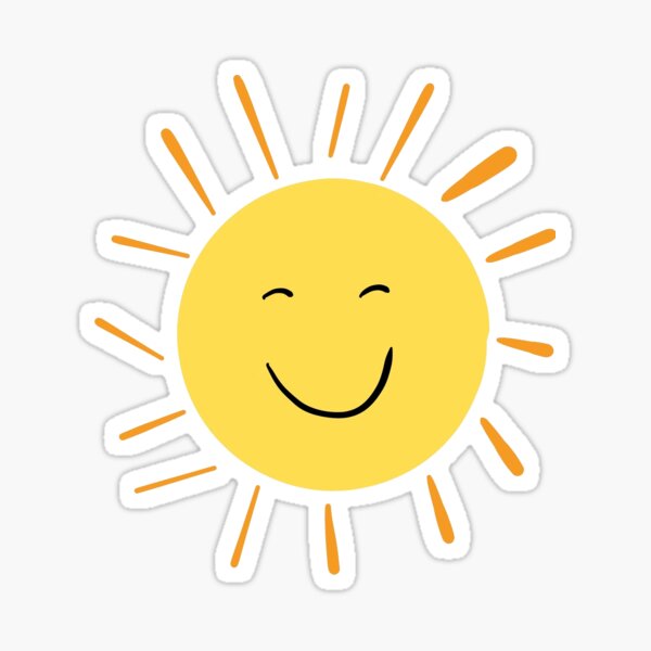 "Smiling Sun" Sticker for Sale by jordanwodolan | Redbubble